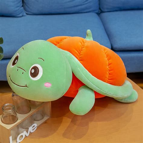 Kawaii Pumpkin Shell Turtle Plush Pillow Alwaysplushie