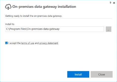 Installer Azure On Premises Data Gateway La passerelle de données locales