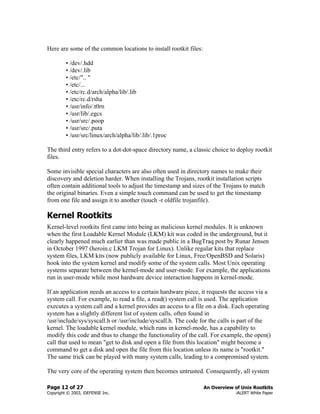 An Overview Of Unix Rootkits PDF Operating Systems Computer Software And Applications