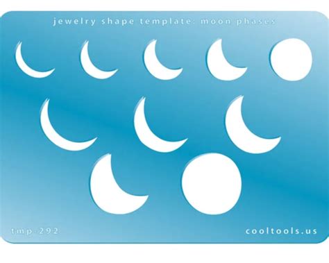 Jewelry Template Moon Phases Stencil 10 Moon Phase Metal Clay Alchemist