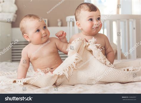 Couple Naked Babies Sister Brother Playing Stock Photo Shutterstock
