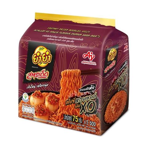 Yumyum 얌얌 태국 인스턴트 라면 매콤 Xo 소스 가리비 볶음 75g 5개세트 니코니코 타이 마켓 태국 구매 대행