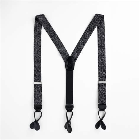 Pattern Silk Button End Suspenders Pine Barrons