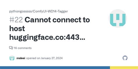 Cannot Connect To Host 443 Ssldefault None · Issue 22 · Pythongossssscomfyui
