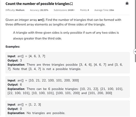 Dsa Geeksforgeeks 160dayschallenge Twopointer Trianglecount
