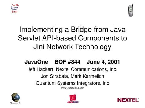 Ppt Implementing A Bridge From Java Servlet Api Based Components To