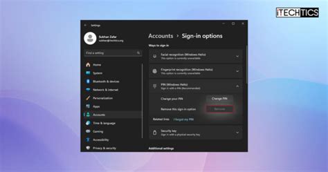 How To Fix The Remove PIN Option Grayed Out Issue In Windows