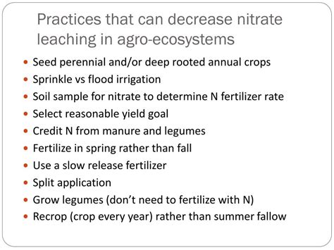 Ppt Effect Of Agricultural Practices On Nitrate Leaching In The Judith River Watershed