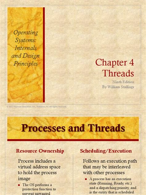 Operating Systems Internals And Design Principles Threads Pdf Thread Computing Process