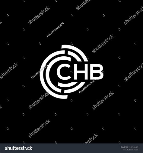 Chb Letter Logo Design On Black Stock Vector Royalty Free 2147338489