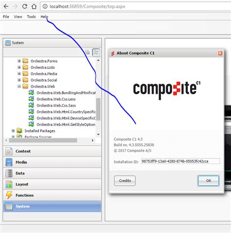 C1 Cms Missing Composite C1 Cms Packages Option Stack Overflow