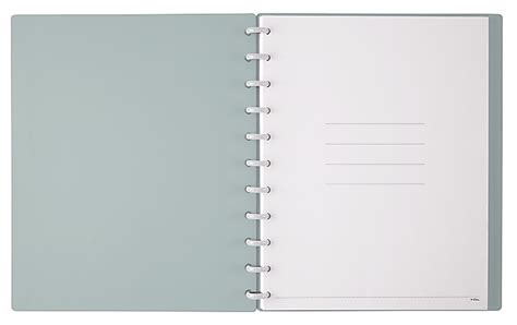 Tul Discbound Notebook With Soft Touch Cover 60 Sheets 11 X 8 12 Brushed Blue Office Depot