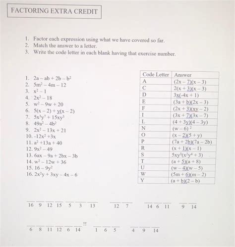 Solved 1 Factor Each Expression Using What We Have Covered Chegg Com