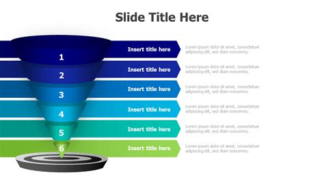 6 Levels 3D Funnel 19 Inforgraphics Slides