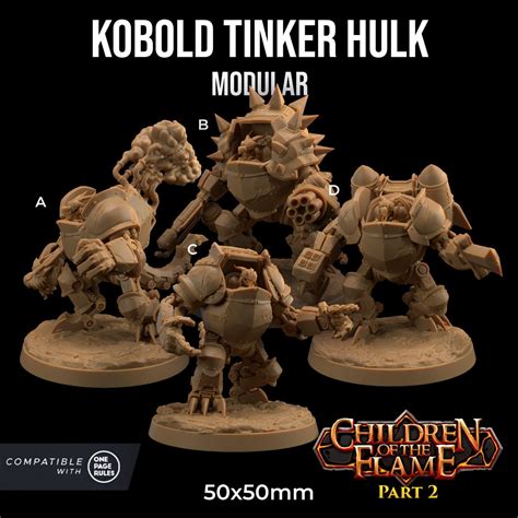 Kobold Tinker Hulks 4 Variants Available Dragon Trappers Lodge Etsy