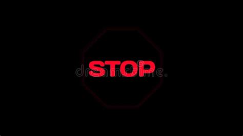 STOP Text In Red Colour With Blinking Light Effect Stock Video Video Of Banner Round