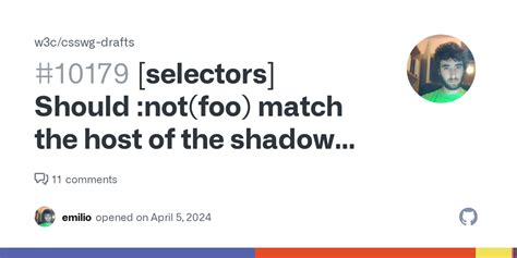 Selectors Should Notfoo Match The Host Of The Shadow Tree · Issue 10179 · W3ccsswg