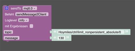 Limit per Mqtt ändern übertragen Nulleinspeisung mit ioBroker Blockly Issue 544 lumapu