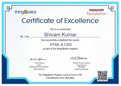 shivam kumar on linkedin html css certification ciscothingqbator