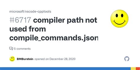 Compiler Path Not Used From Compile Commands Json Issue Microsoft Vscode Cpptools GitHub