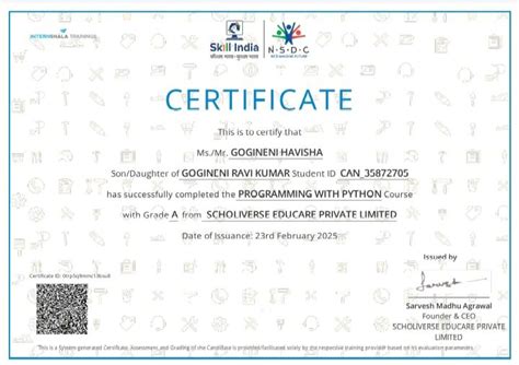 Python Learning Certification Internshala Programming Engineering