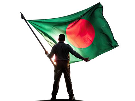A Man Holding Bangladesh Flag Bangladesh Flag Patriotism PNG Transparent Image And Clipart