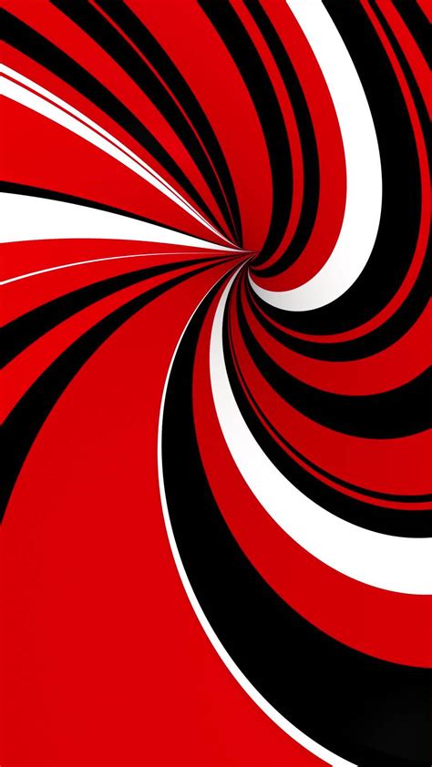 Vertical Simple Black Red And White Hypnotic Spiral Motion Background Animation This