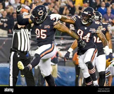 Chicago Bears Roy Robertson Harris Reacts After Sacking Green Bay Packers Aaron Rodgers During