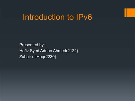 Why We Need Ipv6 PPTX Computer Networking Computing