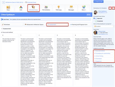 Reviewing Extended Essay Ee Progress Managebac