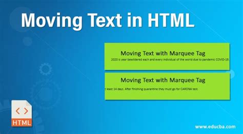 Moving Text In Html How Does Marquee Tag Work With Sample Code