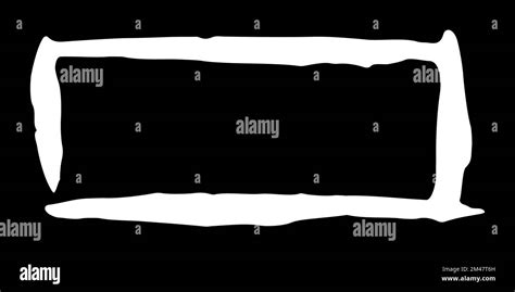 Rectangle Frame Hand Painted With White Paint Stock Vector Image And Art