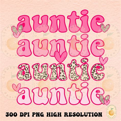 Valentines Day Auntie Png Digital Download Valentines Day Png