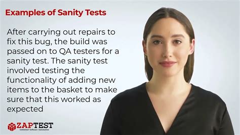 Examples Of Sanity Tests Zaptest