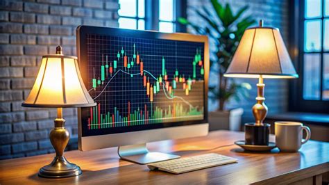 A Computer Monitor With A Graph Of Graphs And A Graph On It Premium