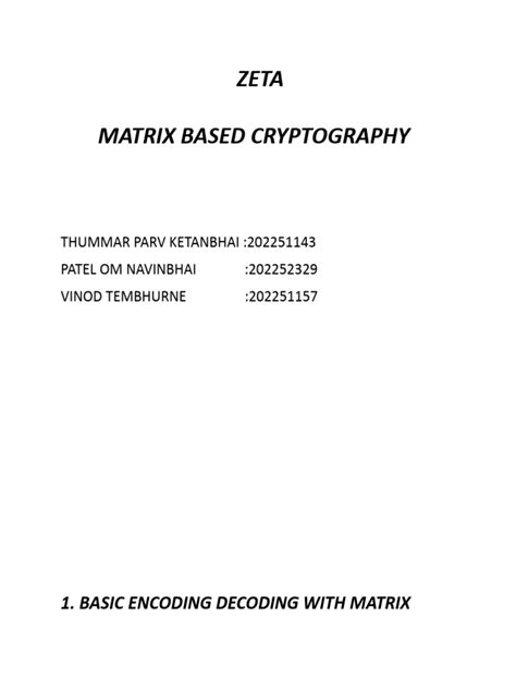 Maths Project Pdf Encryption Cryptography