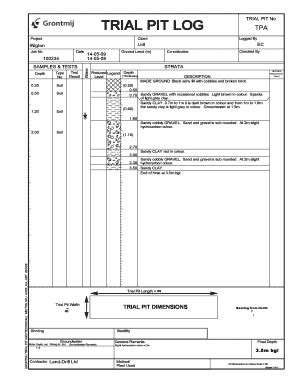 Fillable Online TRIAL PIT LOG Fax Email Print PdfFiller