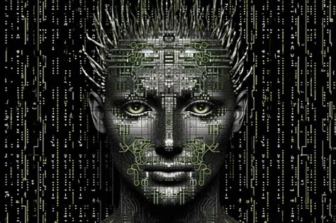 premium ai image human shape made with digital binary codes concept