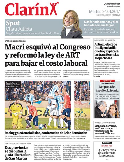 Clarín Argentina Martes 24 De Enero De 2016 Infobae