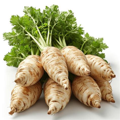Premium Photo Illustration Fresh Pile Of Parsnip White Bg Visual