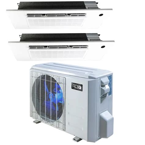 18000 Btu 22 Seer2 Aciq 2 Zone Slim Ceiling Cassette Mini Split System