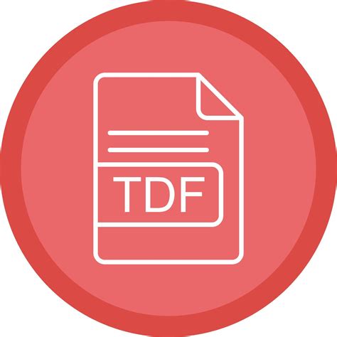 Tdf File Format Line Multi Circle Icon 44224409 Vector Art At Vecteezy