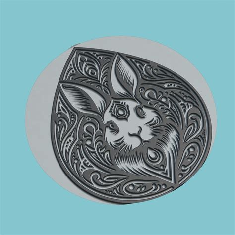 3d File Rabbit Medallion Cnc Rabbit 3d Cnc Model 🐇 ・3d Printing Model To Download・cults
