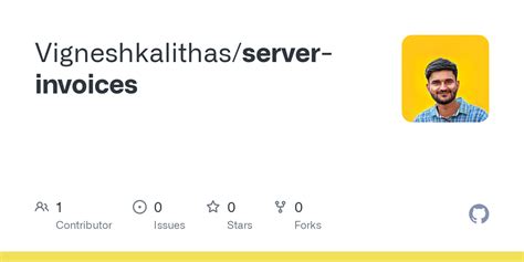 GitHub Vigneshkalithas Server Invoices