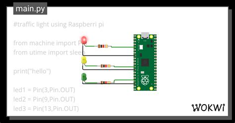 Traffic Light Wokwi Esp32 Stm32 Arduino Simulator