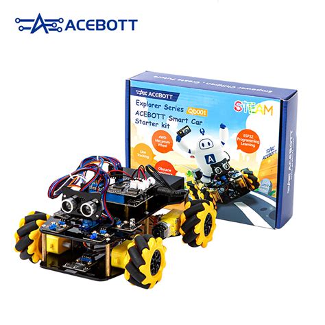 jual acebott esp32 4wd mecanum wheel camera iot wifi stem steam programming smart robot car kit