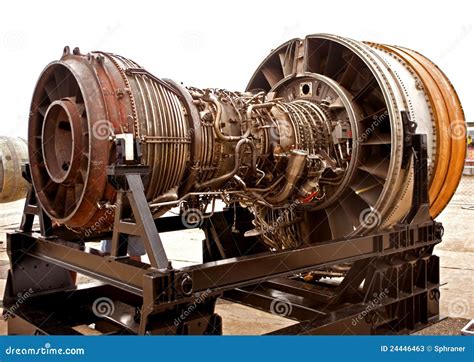 High Bypass Turbofan Aircraft Engine Installed On Modern Passenger Jet