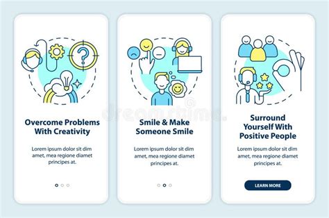 Positive Attitude In Customer Service Onboarding Mobile App Screen