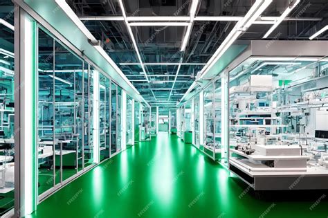 Premium Photo Futuristic Interior Design Laboratory Lab Server Room