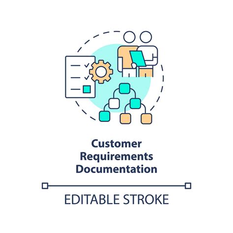 Customer Requirements Documentation Concept Icon Project Planning Benefit Abstract Idea Thin
